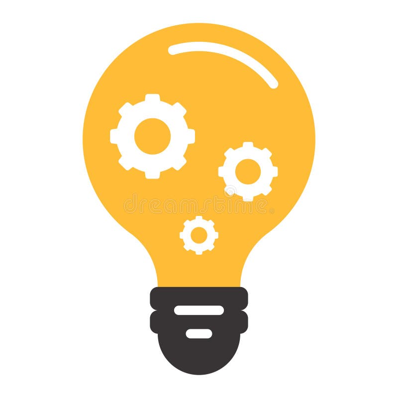 Idea Lamp Element Collection Set Stock Vector - Illustration of ...