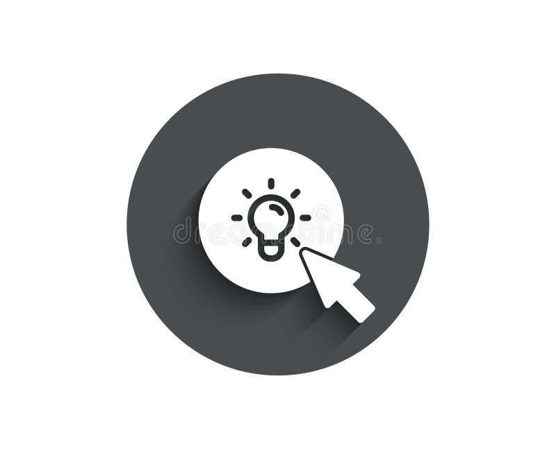 Idea Lamp Simple Icon. Mouse Cursor Sign Stock Vector - Illustration of ...