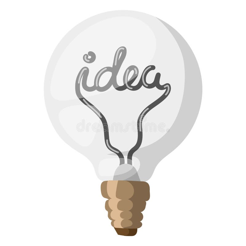 Idea Lamp Vector Illustration Concept Isolated Design Innovation Bulb ...