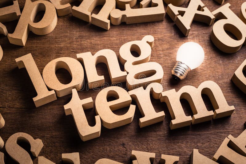 Idea a largo plazo imagen de archivo. Imagen de palabra - 128417453