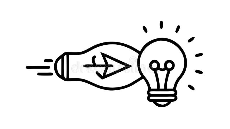 Idea Launch Icon: Rapid Innovation Concept Deployment, Vector Design ...