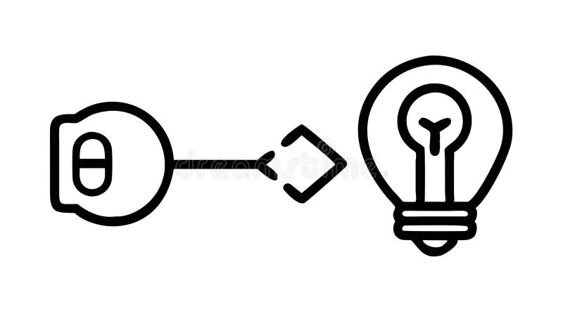 Idea Leads To Solution Key, Conceptual Pathway Insight, Vector Design ...