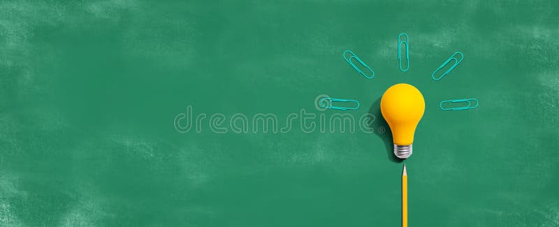 Idea light bulb with clips stock image. Image of learning - 270581741