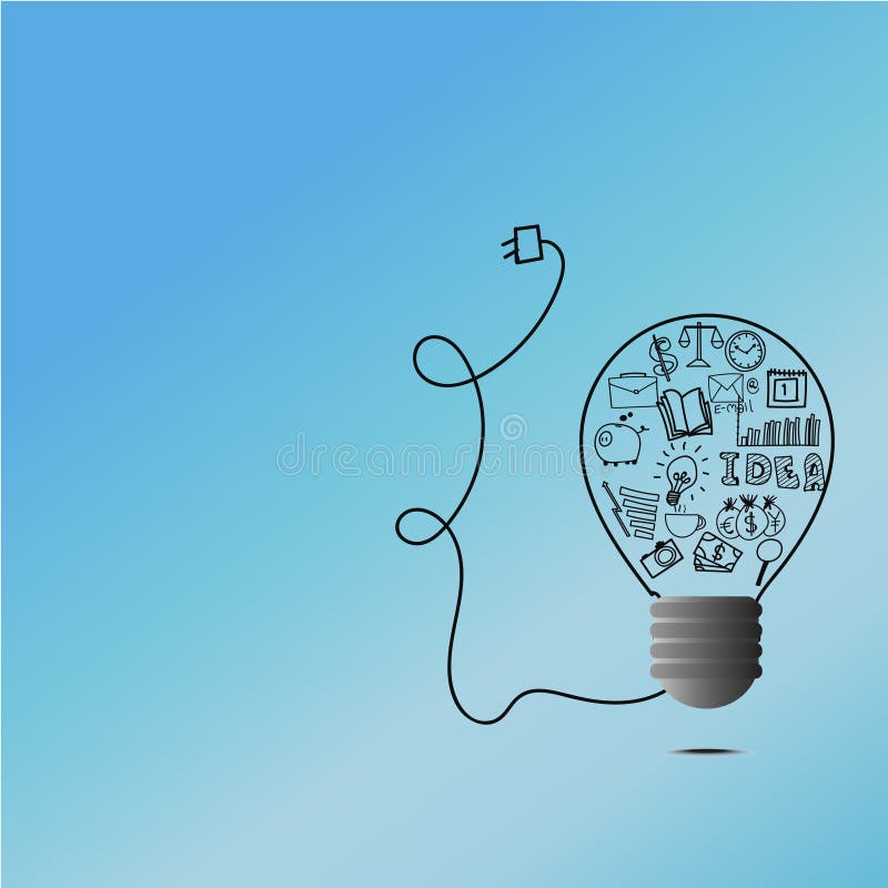 Idea Light Bulb Doodle Design Illustrator Stock Illustration ...