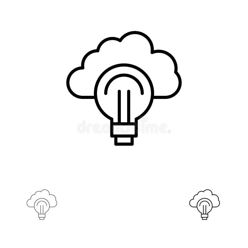 Idea, Light, Bulb, Focus, Success Bold and Thin Black Line Icon Set ... Idea, Light, Bulb, Focus, Success Bold and Thin Black Line Icon Set ...