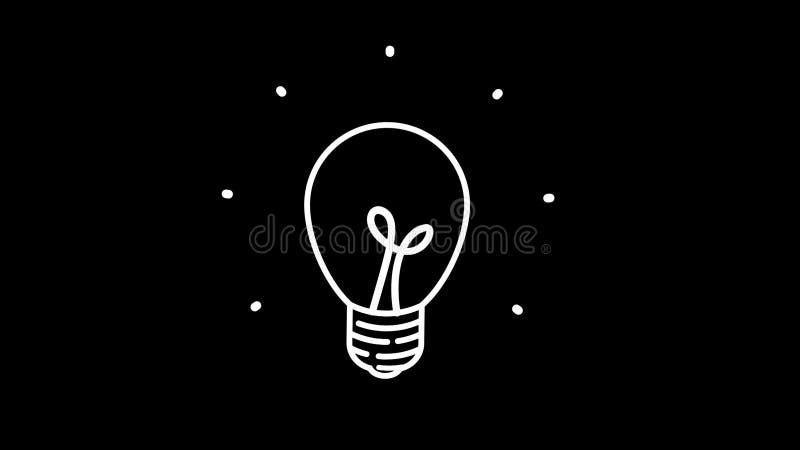 Idea Light Bulb Icon Animated Idea Light Icon 2d Cartoon Green Screen ...