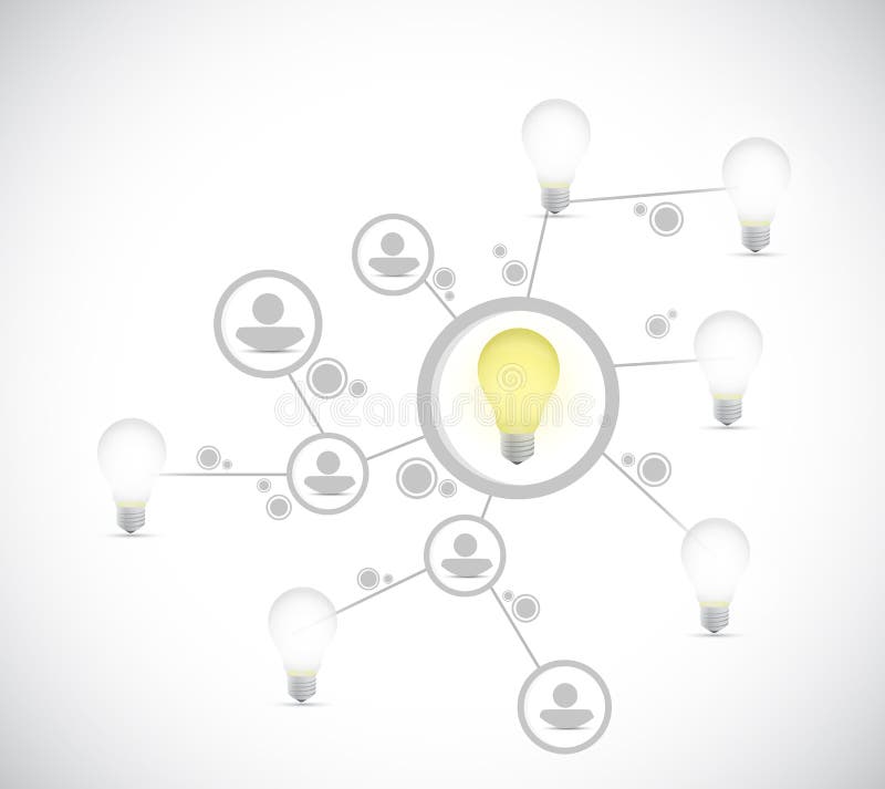 Idea Light Bulb Network Connection Illustration Stock Illustration ...