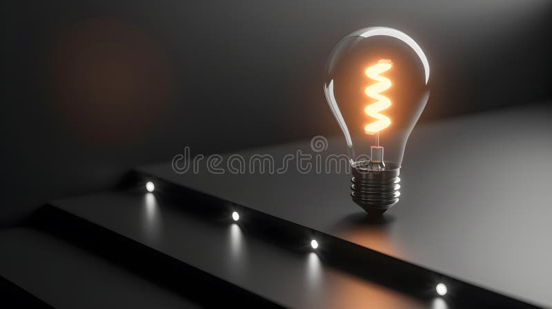Idea Light Bulb with Rising Bars Insight Leading Growth Stock ...