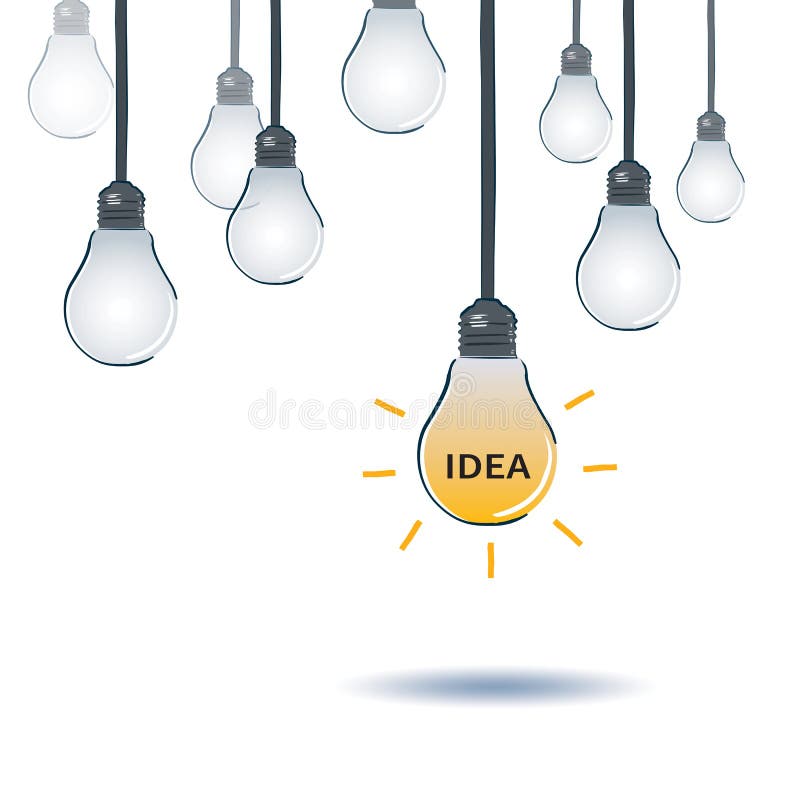 Idea light bulb stock vector. Illustration of design - 47156755