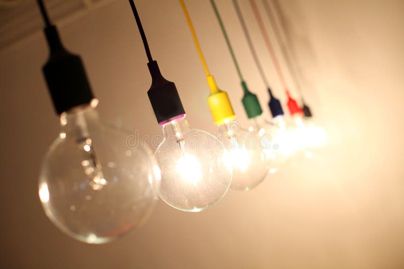Idea with light bulbs stock image. Image of glowing, bulb - 31038665