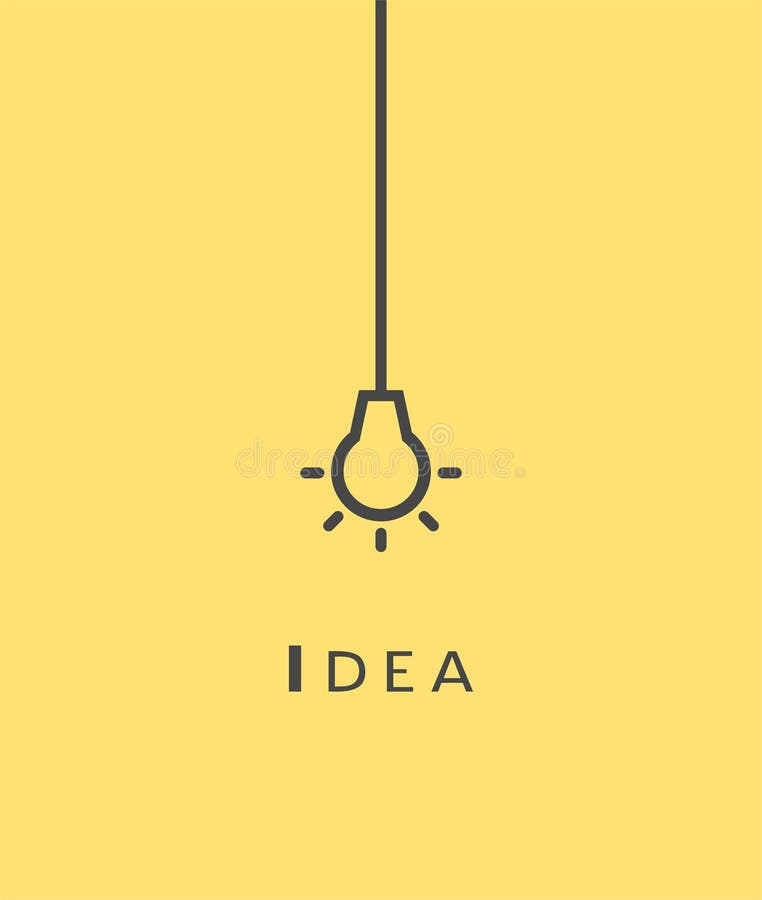 Idea light symbol stock vector. Illustration of design - 290274053