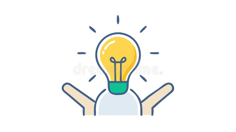 Idea Lightbulb with Hands Icon Innovation Support Symbol Vector Design ...