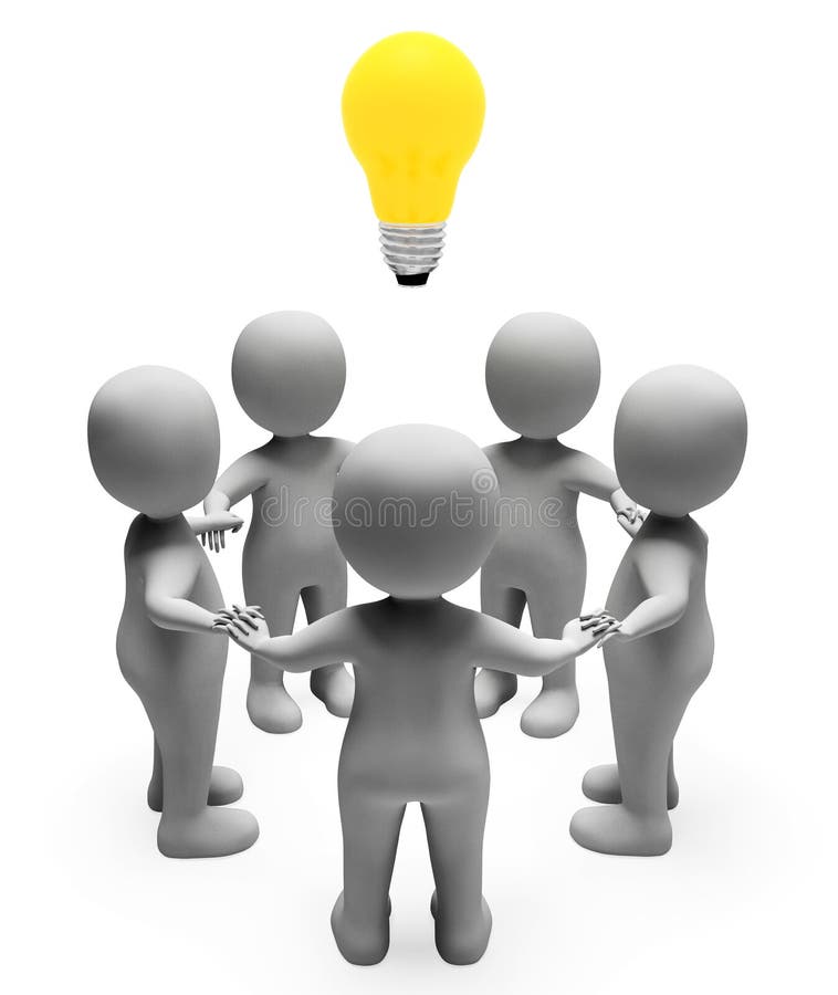 Puzzle Solved and 3d Characters Displays Team and Teamwork Stock ... Puzzle Solved and 3d Characters Displays Team and Teamwork Stock ...