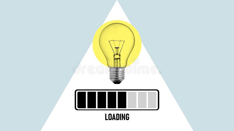 Idea Loading Concept with Light Bulb. Progress, Creativity for Business ... Idea Loading Concept with Light Bulb. Progress, Creativity for Business ...