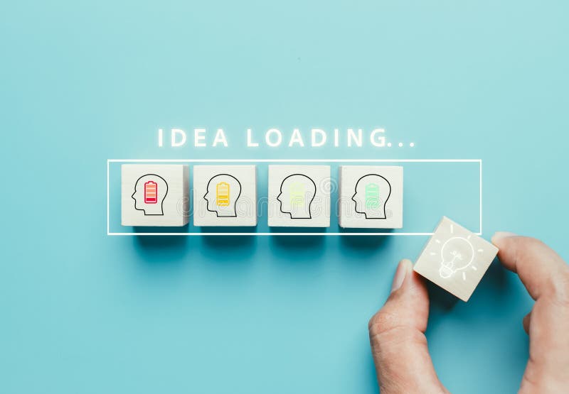 Idea Loading Concept. Thinking Innovation and Creativity Process and ...