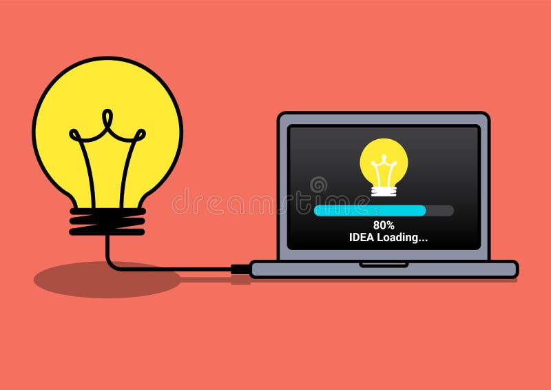 IDEA loading. stock vector. Illustration of finish, progress - 33340759