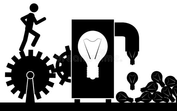 The idea machine stock vector. Illustration of idea, metallic - 43438090