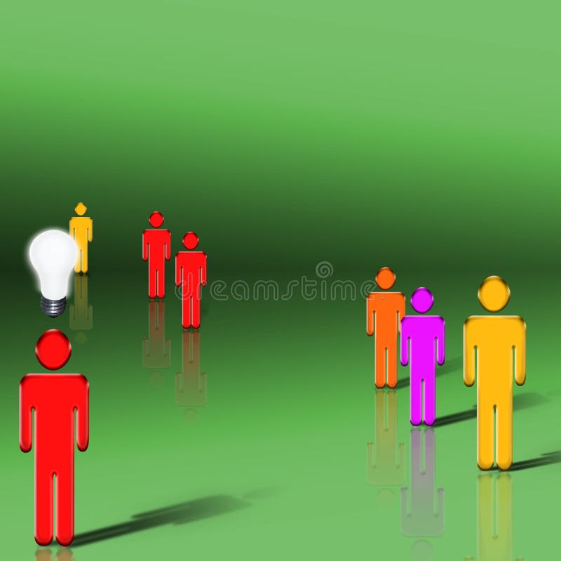 Idea man stock illustration. Illustration of plan, organization - 1242557