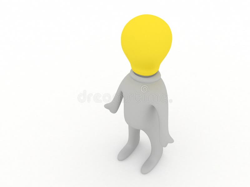 Idea man stock illustration. Illustration of design, rendering - 20470319