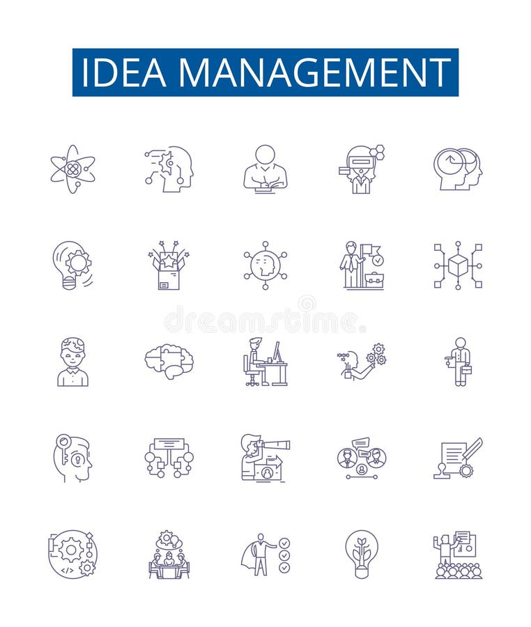 Idea Management Line Icons Signs Set. Design Collection of ...
