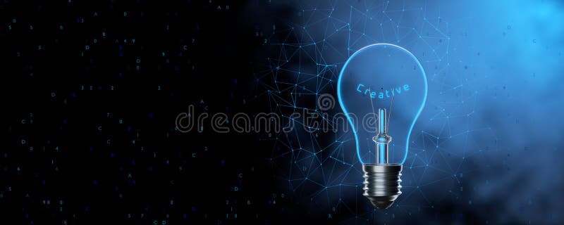 The Idea is Modern, Innovative New Technologies. Creative Light Bulb ...