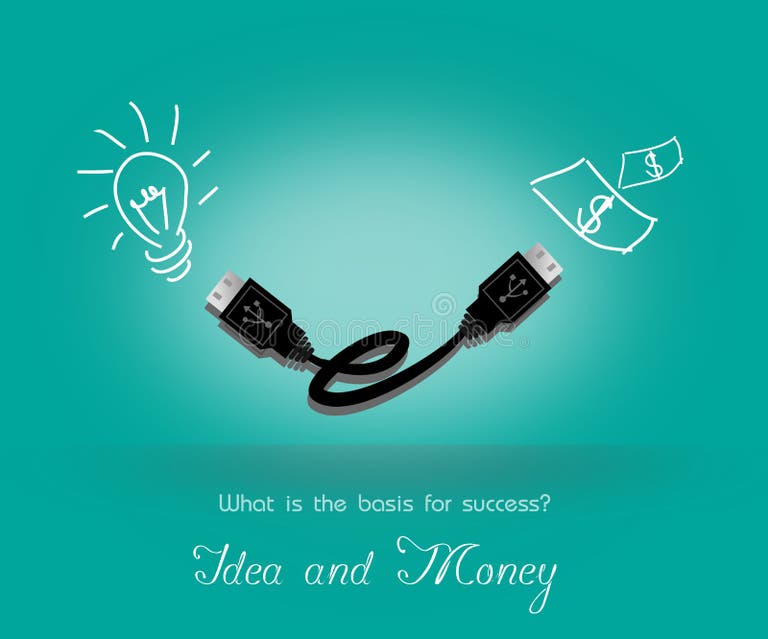 Idea and Money stock illustration. Illustration of cable - 42333364