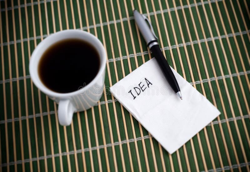 Idea on a Napkin stock photo. Image of intellectual, contemplation ...