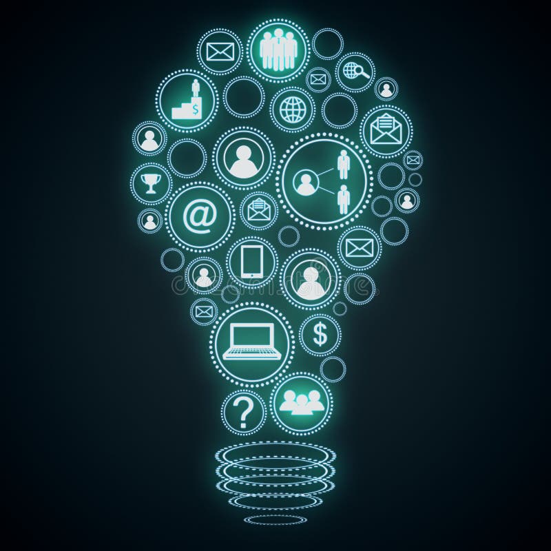 Idea and network concept stock illustration. Illustration of connect ...