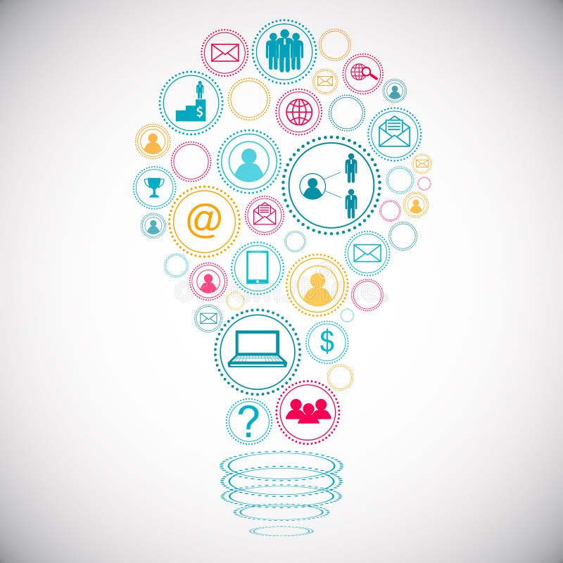 Idea and network concept stock illustration. Illustration of business ...