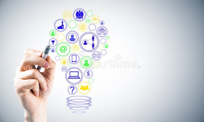 Idea and network concept stock image. Image of concept - 148646117