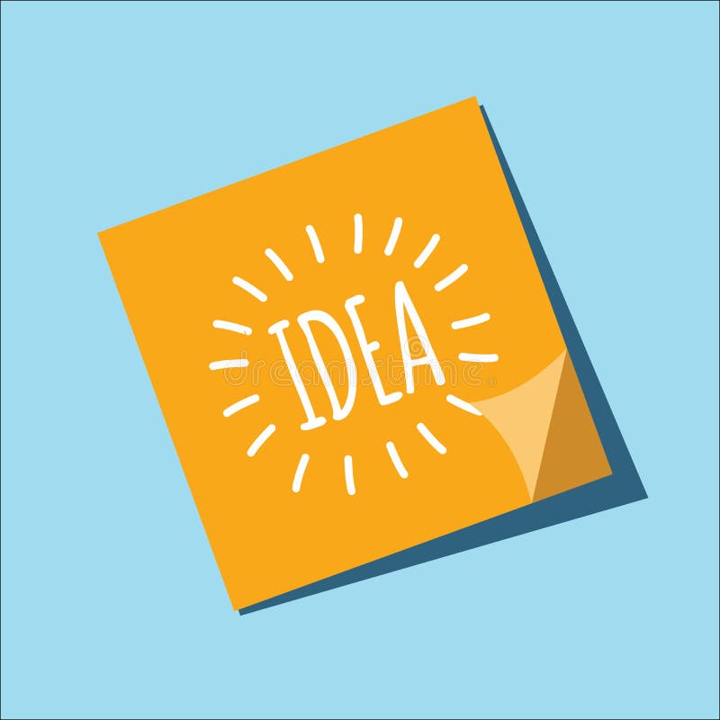 Idea on a note stock illustration. Illustration of notes - 70176926