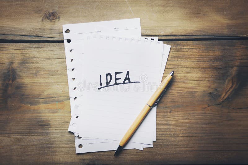 Idea on paper stock image. Image of focus, inspiration - 134425581