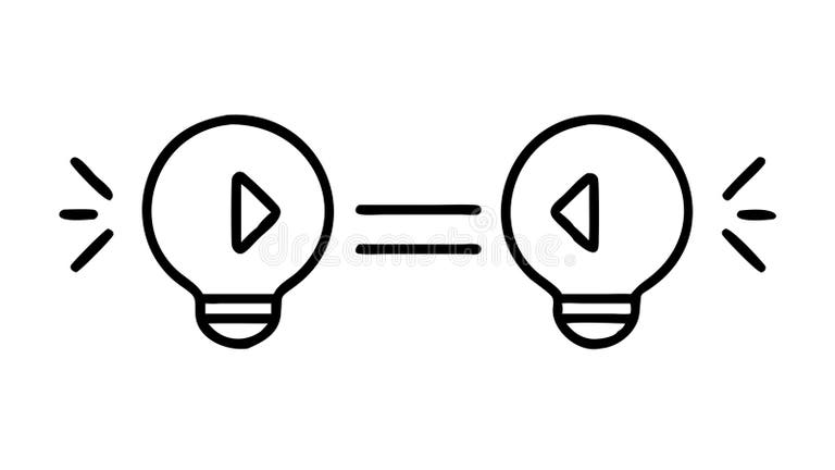 Idea Play Activation Icon, Creative Process Initiation, Vector Design ...