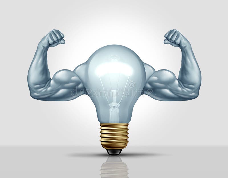Idea poderosa stock de ilustración. Ilustración de piense - 164971886