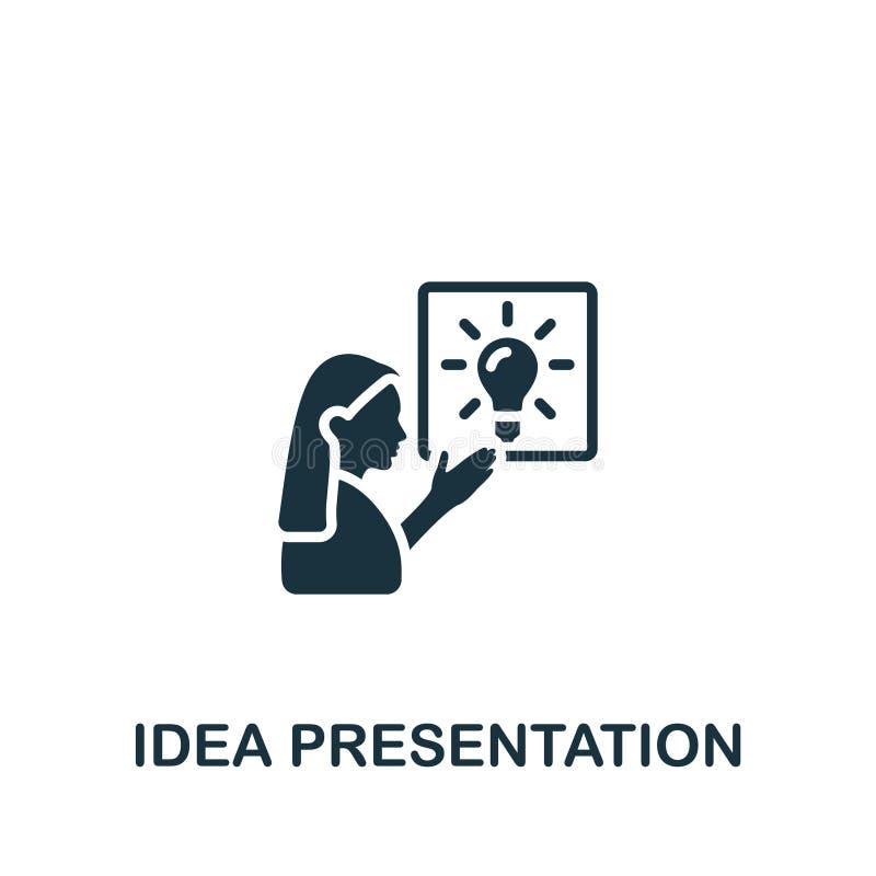 Idea Presentation Icon. Monochrome Simple Sign from Idea Collection ...