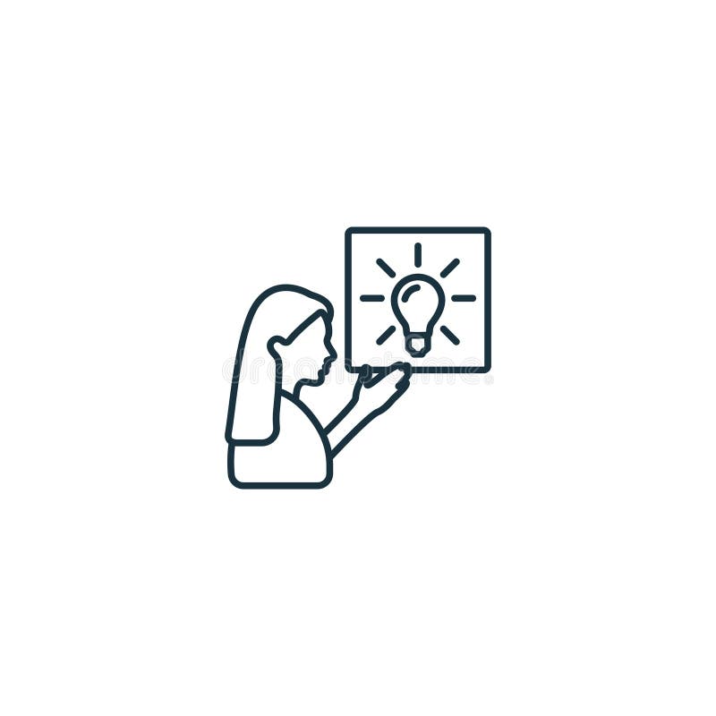 Idea Presentation Icon. Monochrome Simple Sign from Idea Collection ...