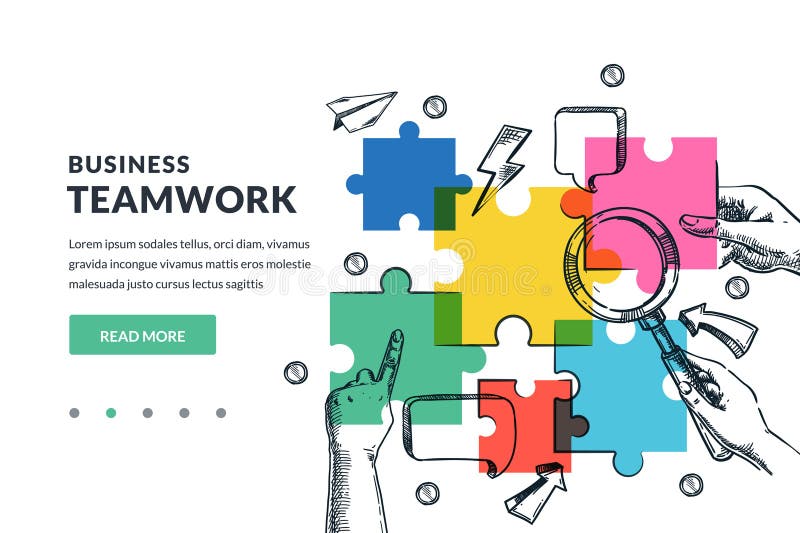 Idea Problem Solution, Teamwork Concept. Hands with Puzzle and ...