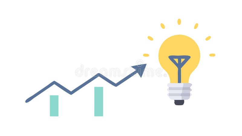 Idea Progress Growth, Innovation Development Chart, Vector Design ...