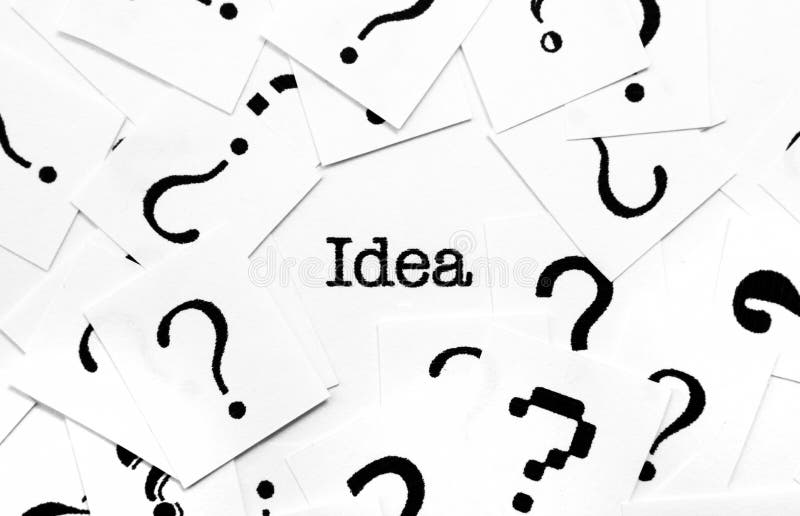 Idea and question mark stock image. Image of idea, marks - 175657243