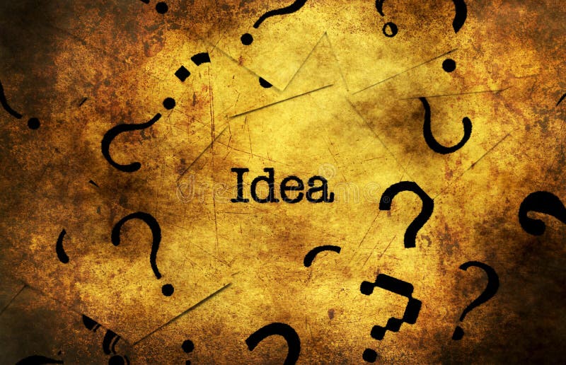 Idea and Question Mark Grunge Concept Stock Illustration - Illustration ...