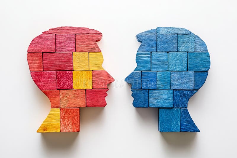 The Idea of Rational and Irrational Thoughts Shared by Two People. Two ...