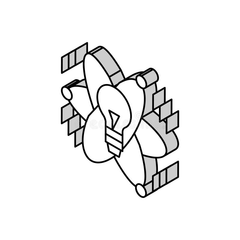 Idea and Realization Neural Network Isometric Icon Vector Illustration ...