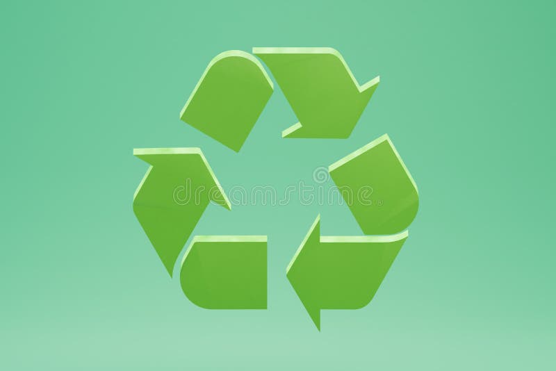 The Idea of Recycling Garbage and Waste. the Green Recycle Icon on a ...
