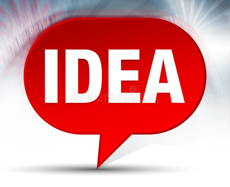 Idea Red Bubble Background stock illustration. Illustration of solution ...