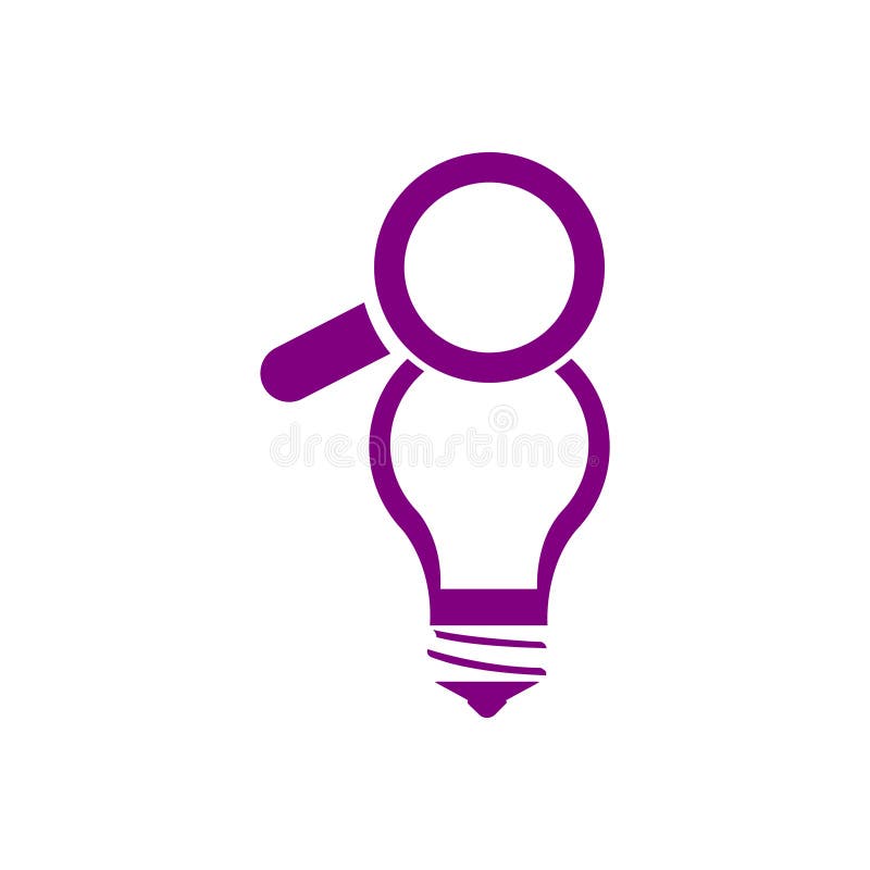 Idea , Search , Bulb , Light , Creative Idea Search Purple Icon Stock ...