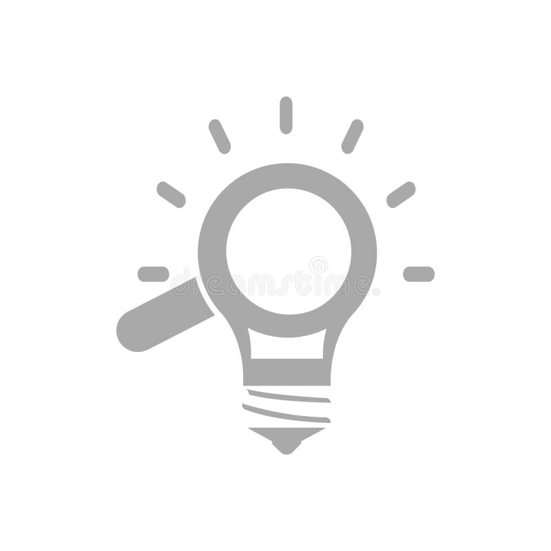 Idea, Search, Creative, Bulb, Light , Creative Idea Search Grey Icon ...