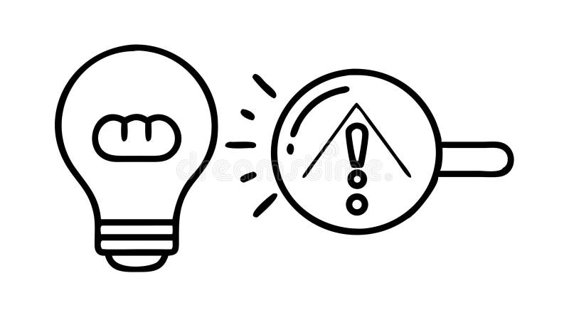 Idea Search Discovery Icon, Innovation Research Insight, Vector Design ...
