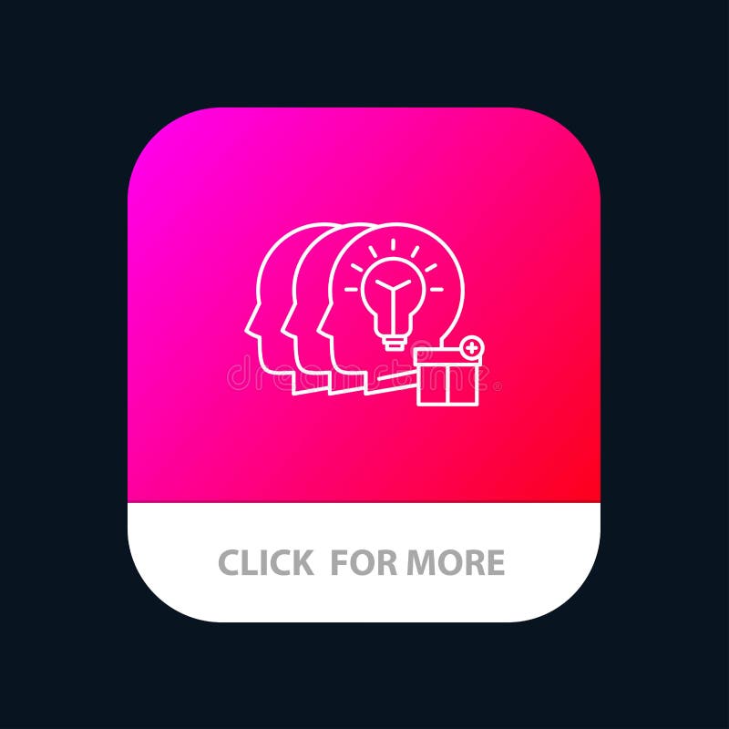Idea Share Transfer Staff Mobile App Button Android And Ios Line Version Stock Vector