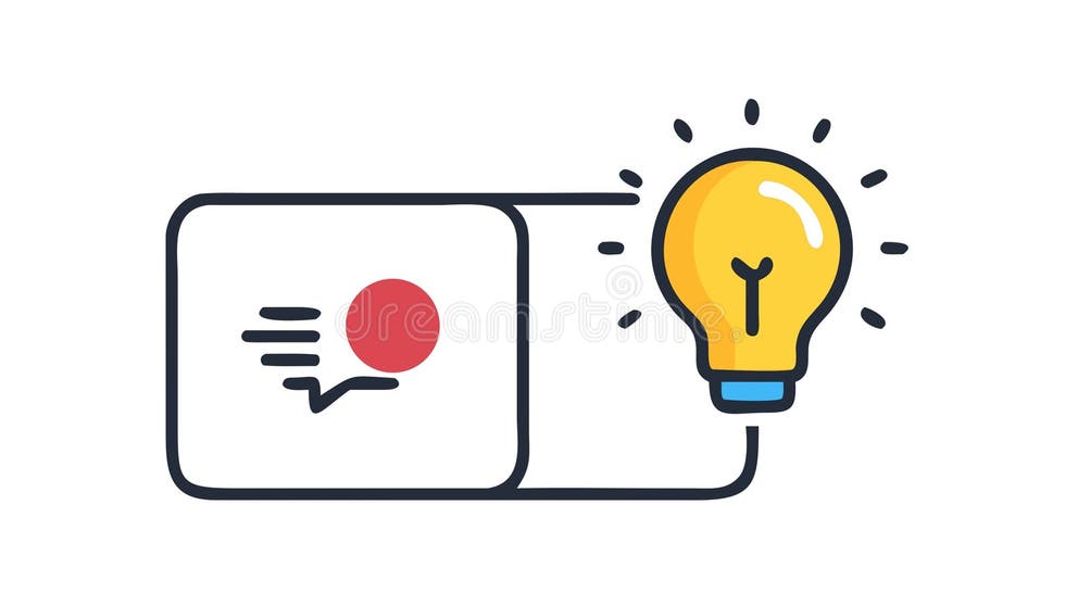 Idea Sharing Chat Icon: Brainstorming & Innovation, Vector Design ...