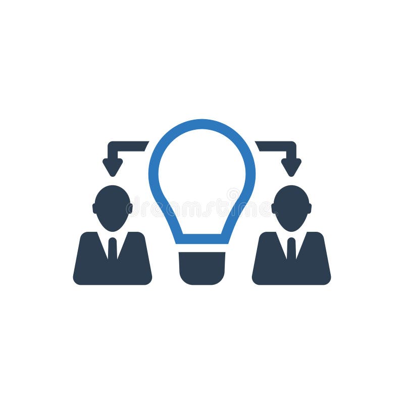 Idea Sharing Icon - Creative Team Icon Stock Vector - Illustration of ...
